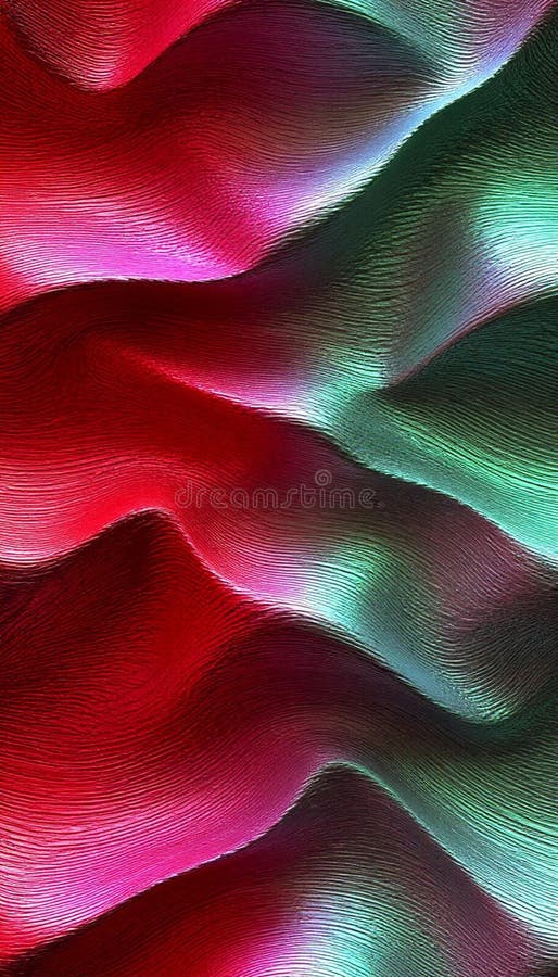 Background, Abstract Red and Green Waves with Bright Textured Patterns ...