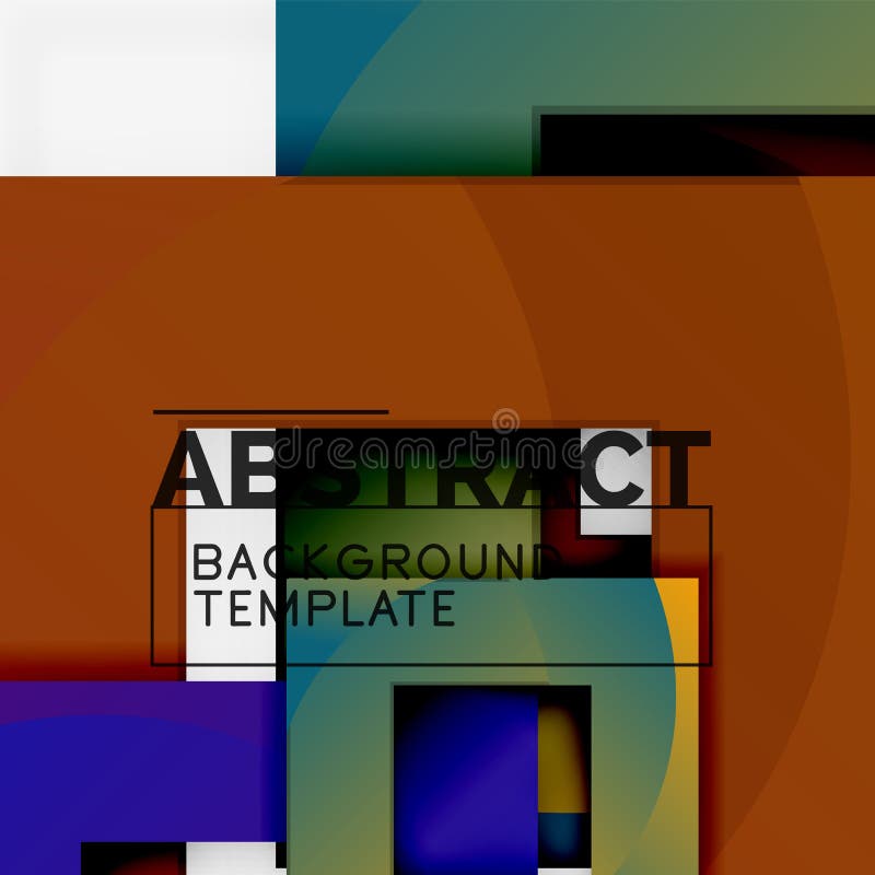 Background Abstract Squares, Geometric Minimal Template Stock Vector ...