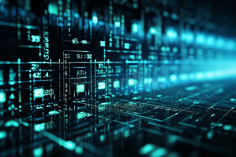 Background of Abstract Tech Grid an Abstract Grid Pattern with Data ...