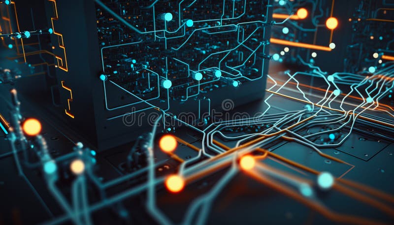 Background - Abstract Techno Design with Geometric Elements - Ai ...