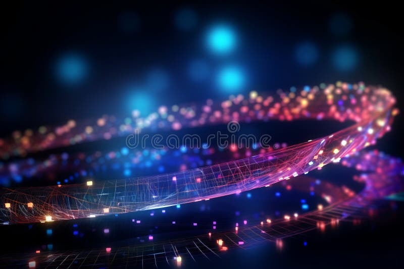 Abstract DNA Helix Structure from Points and Lines with Data Around ...