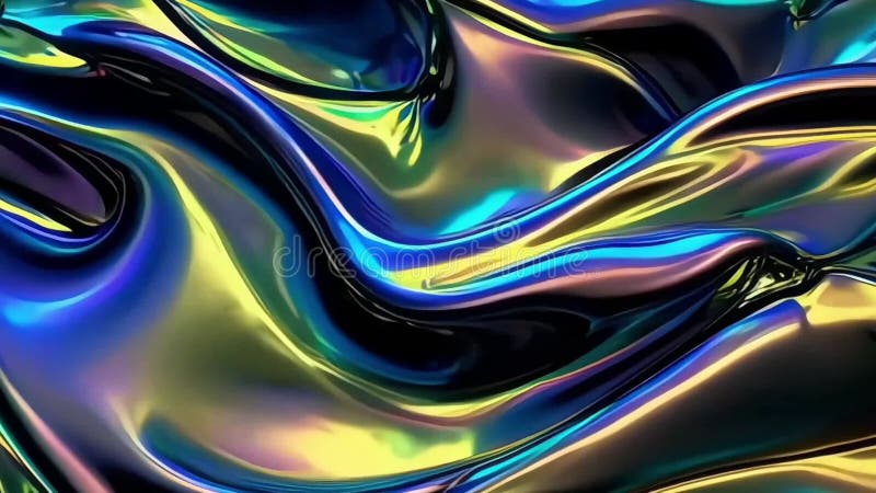 Background from an Abstract Texture of Liquid Bright Metal with Tints ...