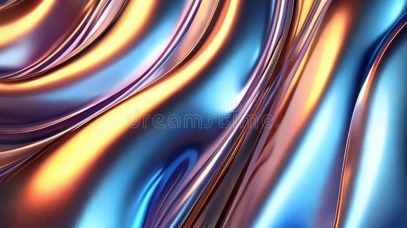 Background from an Abstract Texture of Liquid Bright Metal with Tints ...