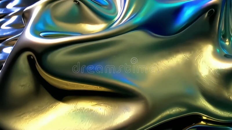Background from an Abstract Texture of Liquid Bright Metal with Tints ...