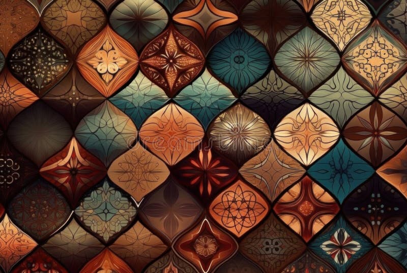 Background with Abstract Tiles Image Stock Illustration - Illustration ...
