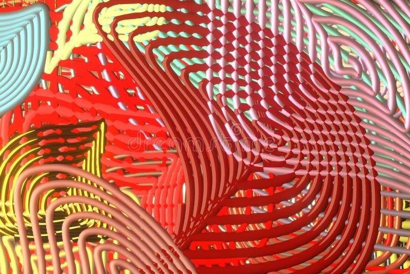 Circle Lines, Twirl for Design Texture, Background. 3D Render. Stock ...