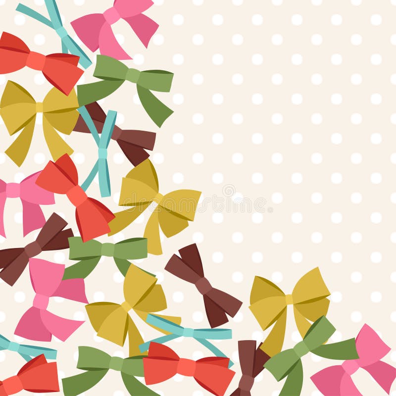 Background with Abstract Various Bows and Ribbons Stock Vector ...