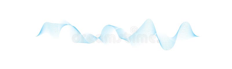 Background with Abstract Vector Blue Colored Sound Wave Lines Stock ...