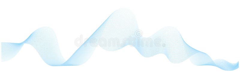 Background with Abstract Vector Blue Colored Sound Wave Lines Stock ...