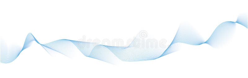 Background with Abstract Vector Blue Colored Sound Wave Lines Stock ...