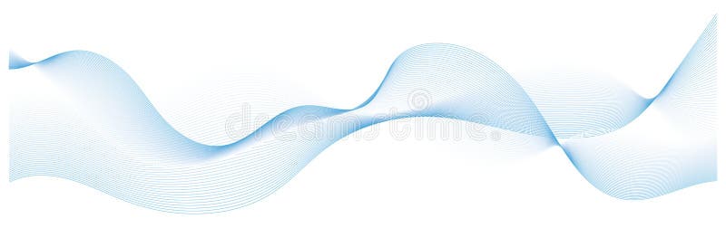 Background with Abstract Vector Blue Colored Sound Wave Lines Stock ...