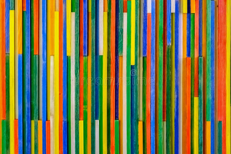 Background of Abstract Vertical Multi Colored Wooden Strips Stock Photo ...