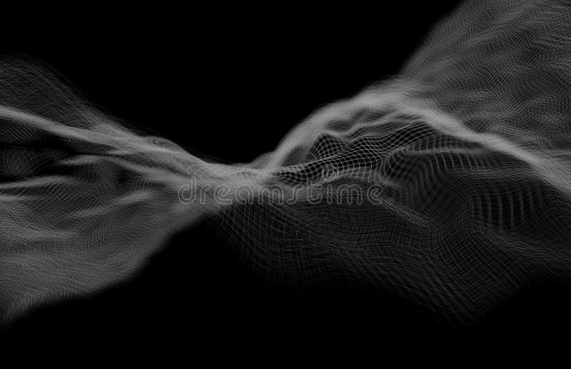 Background Abstract Wave Digital White Ripple Stock Image - Image of ...