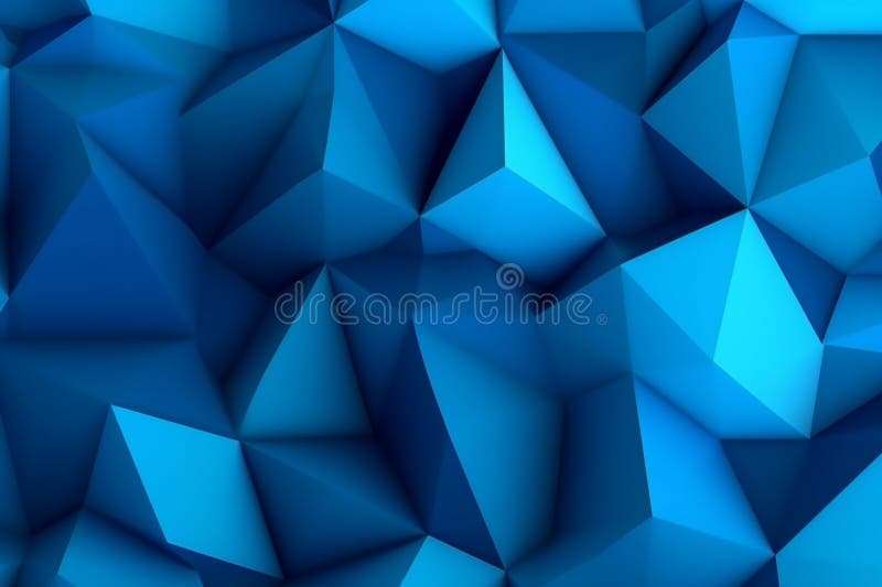 Background Adorned with an Array of Blue Triangular Shapes in a 3D ...