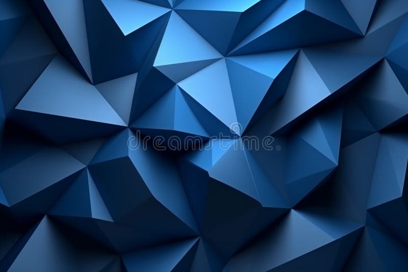 Background Adorned with an Array of Blue Triangular Shapes in a 3D ...