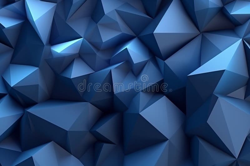 Background Adorned with an Array of Blue Triangular Shapes in a 3D ...