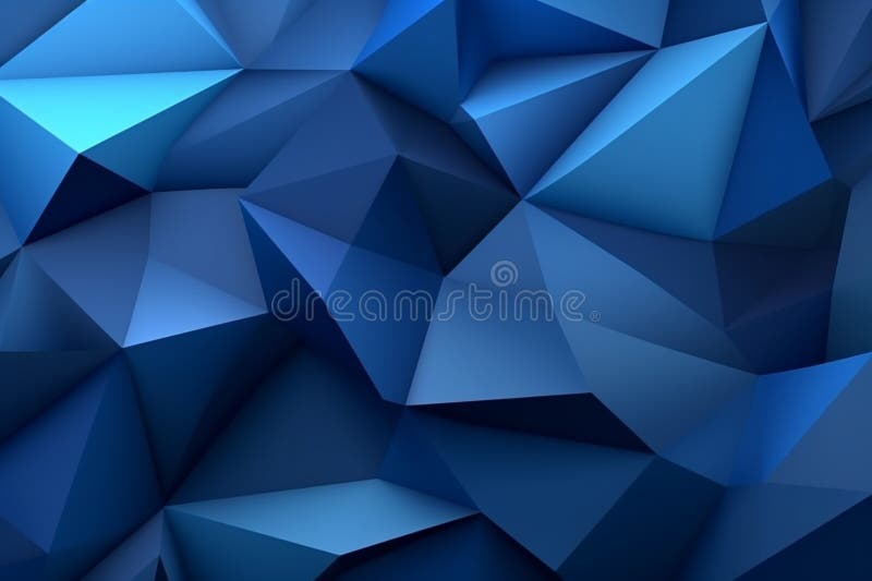 Background Adorned with an Array of Blue Triangular Shapes in a 3D ...