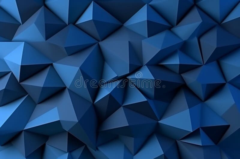 Background Adorned with an Array of Blue Triangular Shapes in a 3D ...