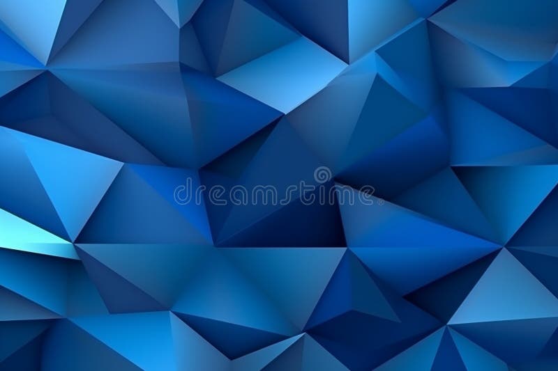 Background Adorned with an Array of Blue Triangular Shapes in a 3D ...