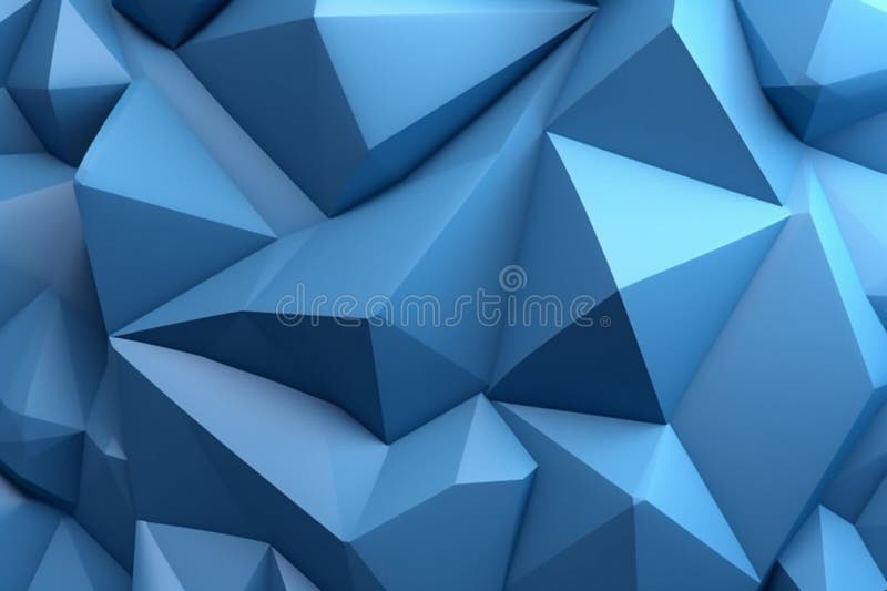 Background Adorned with an Array of Blue Triangular Shapes in a 3D ...