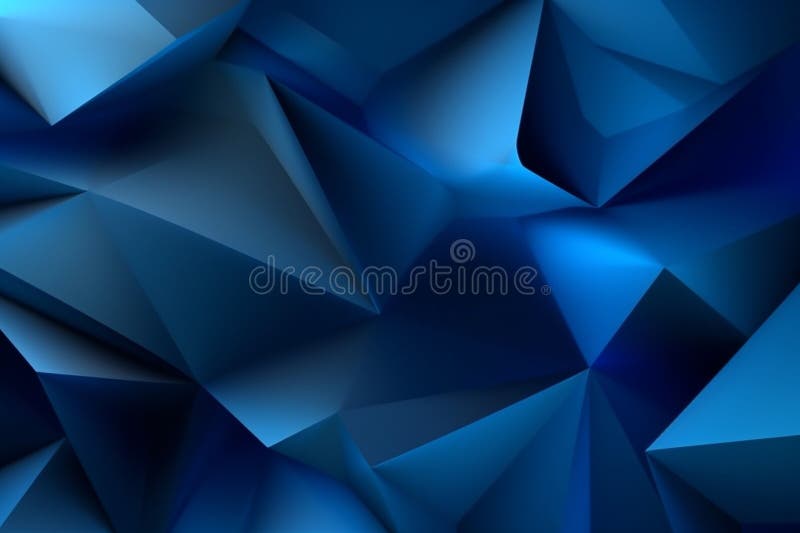 Background Adorned with an Array of Blue Triangular Shapes in a 3D ...