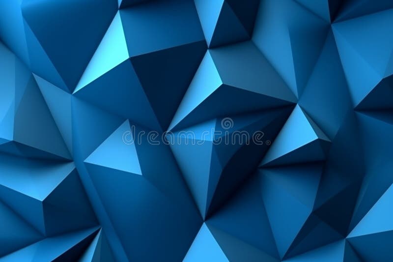 Background Adorned with an Array of Blue Triangular Shapes in a 3D ...