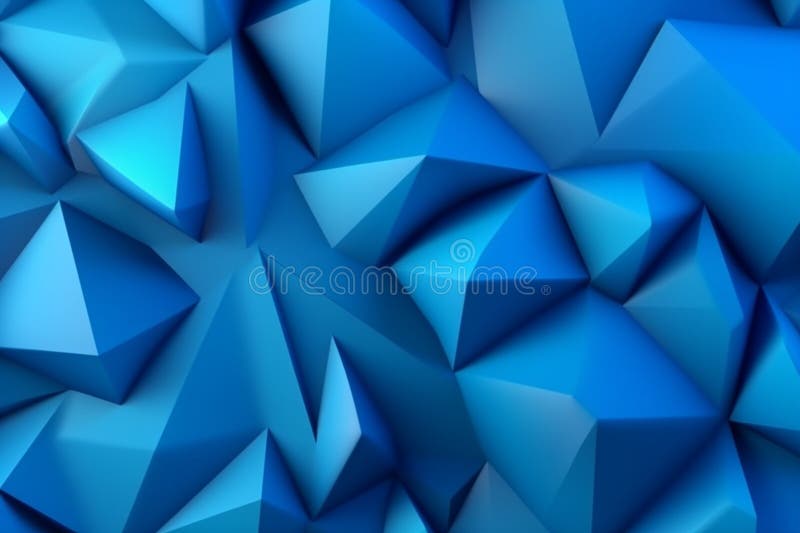 Background Adorned with an Array of Blue Triangular Shapes in a 3D ...