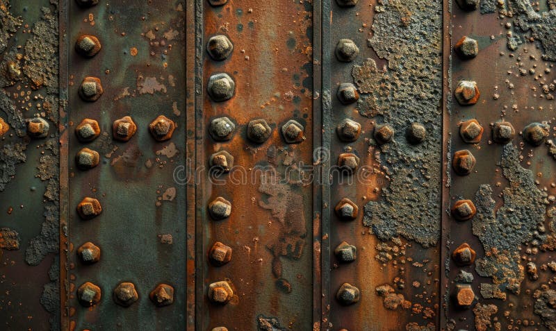 Background Adorned with Rusted Bronze Panels Stock Image - Image of ...