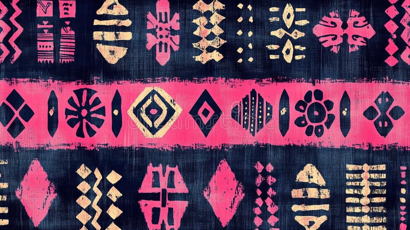 Background with African Patterns and Shapes, Black History Month Stock ...