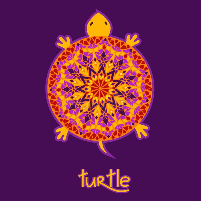 Background with African Turtle Stock Vector - Illustration of arab ...