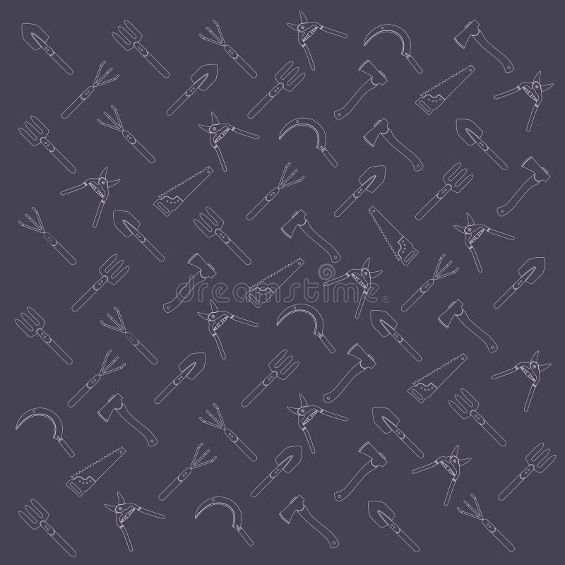 Background with Agriculture Tools Stock Vector - Illustration of ...