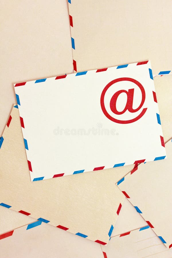 Background from Airmail Envelopes and E-mail Stock Photo - Image of ...