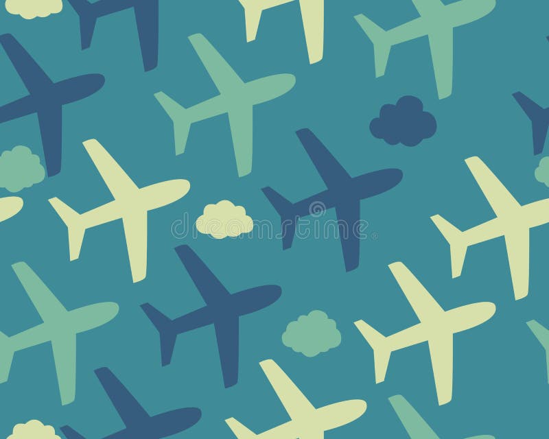 Airplane Background Pattern Stock Illustrations – 13,816 Airplane ...