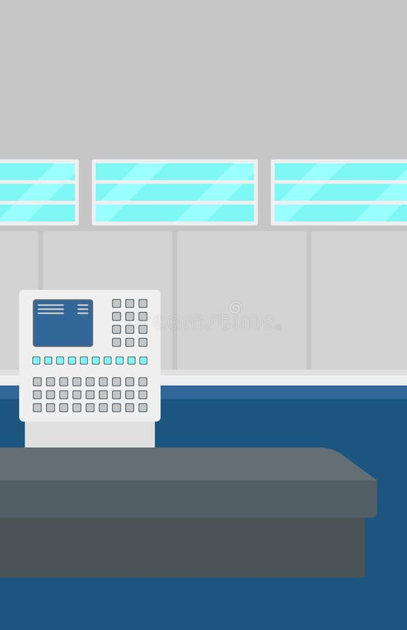 Check in Kiosk Blue Flat Design Long Shadow Glyph Icon. Self Serving ...