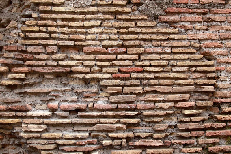 Background of Anciant Brick Wall Texture - Rome Stock Image - Image of ...