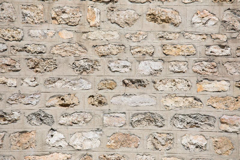 Ancient Wall Built of White Stone Texture Stock Photo - Image of ...