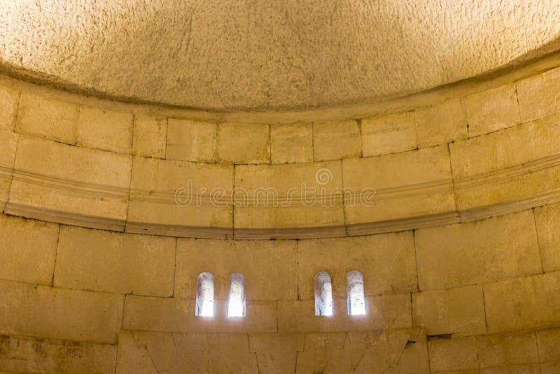Ancient Windows on Stone Wall Background Stock Image - Image of space ...