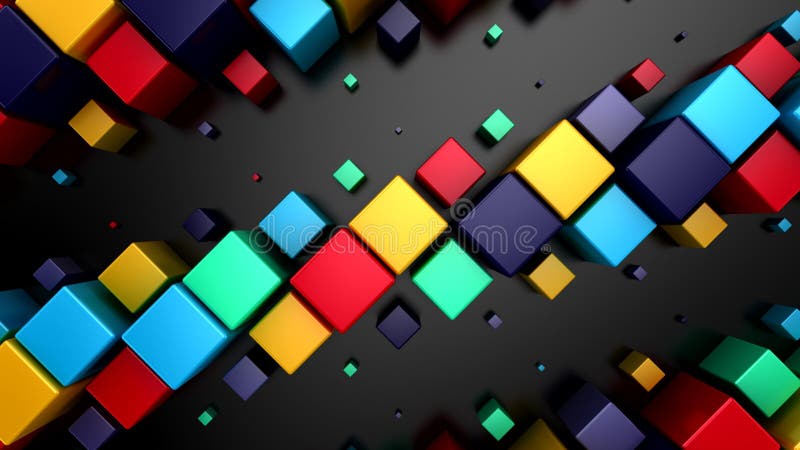 Background of Animated Cubes Stock Footage - Video of tide, concept ...