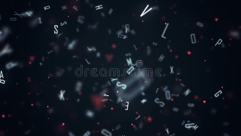 Abstract Background Animation with Flying Letters. Motion Design with ...