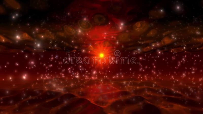 Background Animation of a Distant Red Object with Random Fluid Flows ...