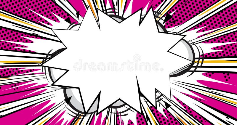 Background Animation in Pop Art, Comics Style. Retro Manga Cartoon ...