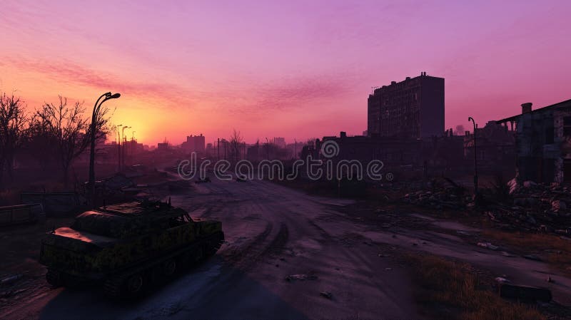 Background of Apocalypse for Wallpaper Stock Photo - Image of skyline ...