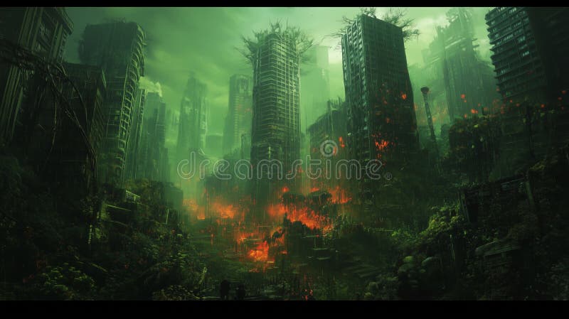 Background of Apocalypse for Wallpaper Stock Photo - Image of cityscape ...