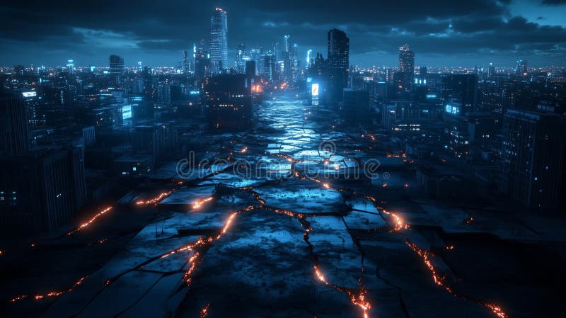 Background of Apocalypse for Wallpaper Stock Photo - Image of town ...