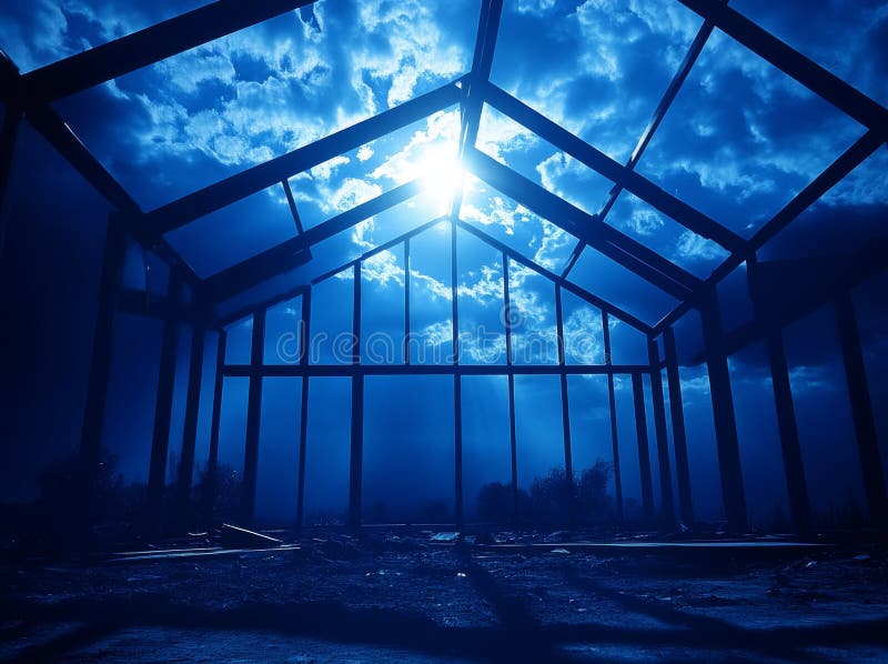 Background of Architectural Details with a Steel Construction Metal ...