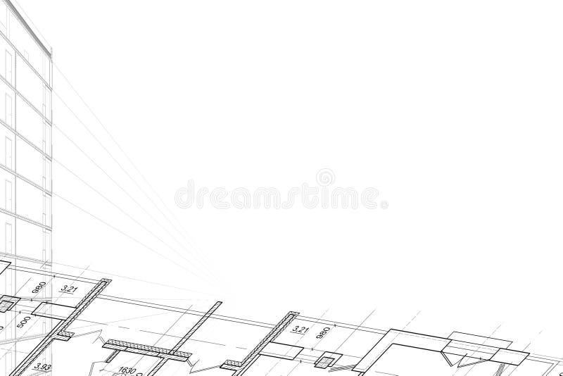 Background Of Architectural Drawing Stock Illustration - Illustration ...