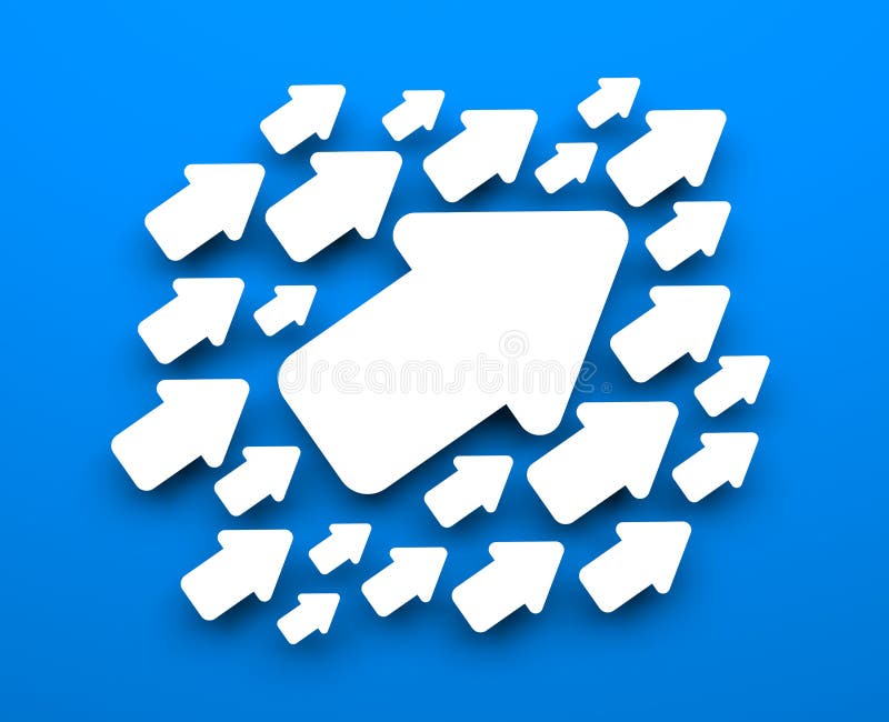 Background with Mouse Cursor and Jet Stock Illustration - Illustration ...