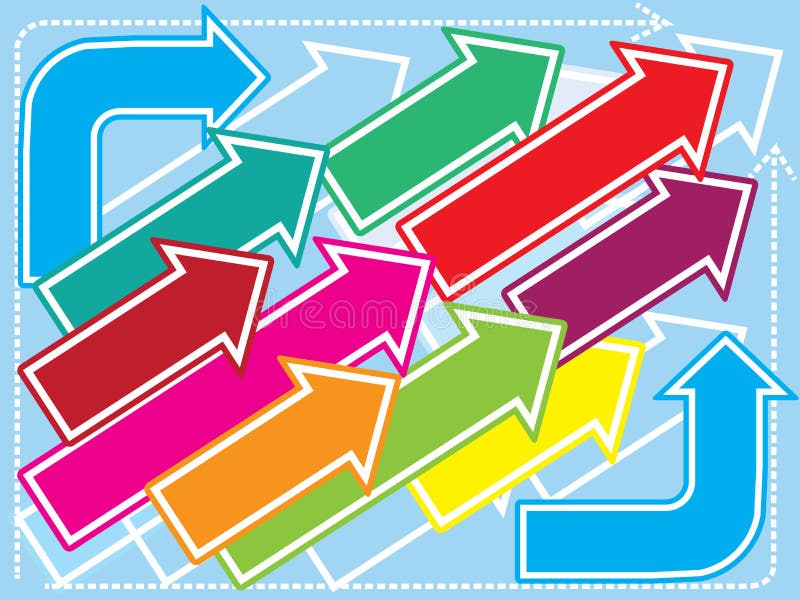 Arrows Pointing One Direction Stock Illustrations – 250 Arrows Pointing ...