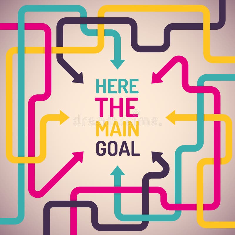 Background with Arrows and Place for Main Goal Stock Vector ...