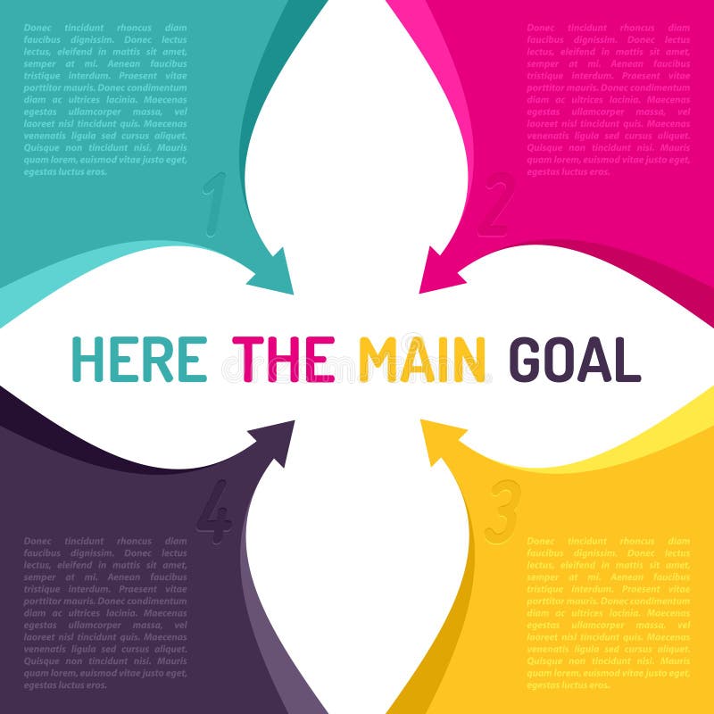 Background with Arrows and Place for Main Goal Stock Vector ...